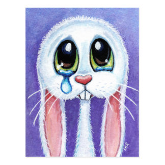 Sad Rabbit Postcards | Zazzle