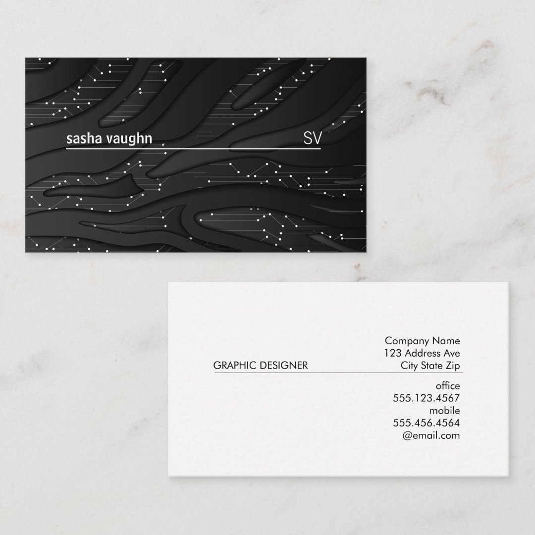 Tech Background Business Card | Zazzle