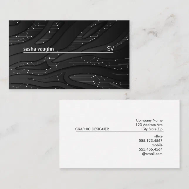 Tech Background Business Card | Zazzle