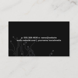 Tech Color Logo | Circuit Board Business Card | Zazzle