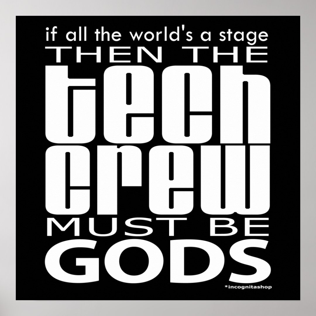 Tech Crew Gods Poster | Zazzle