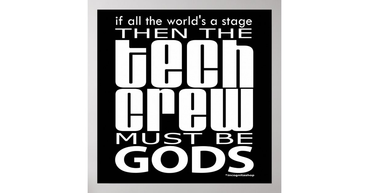 Tech Crew Gods Poster | Zazzle