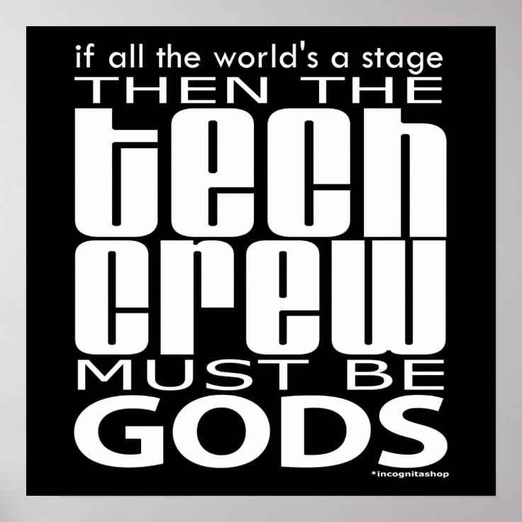 Tech Crew Gods Poster | Zazzle