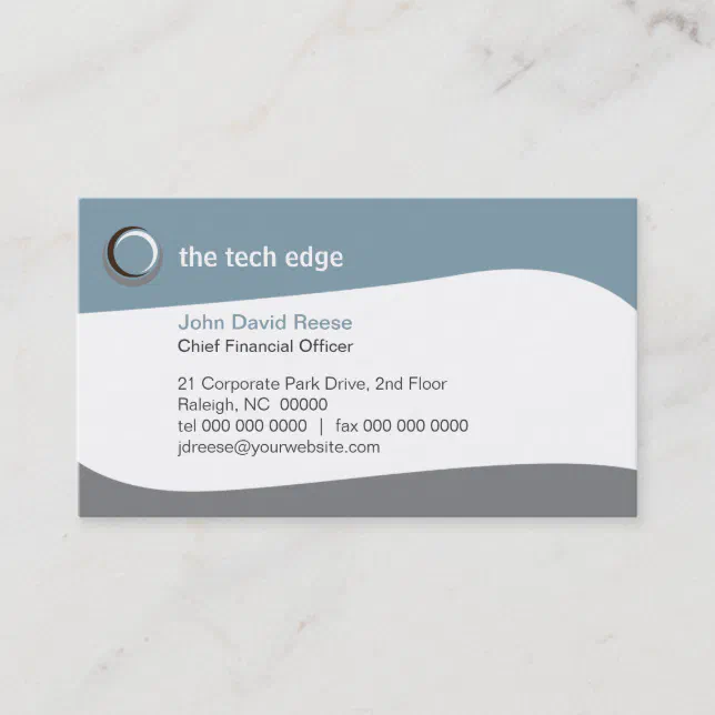 Tech Curves 2 Business Card | Zazzle