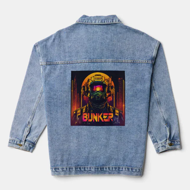 Tech Rebel: Cyberpunk Denim Jacket by BUNKER TOP 1 | Zazzle