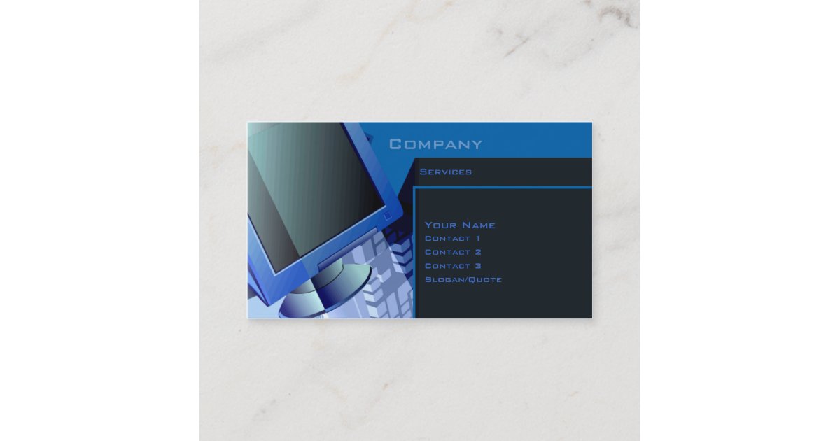 Tech. Services Business Card | Zazzle