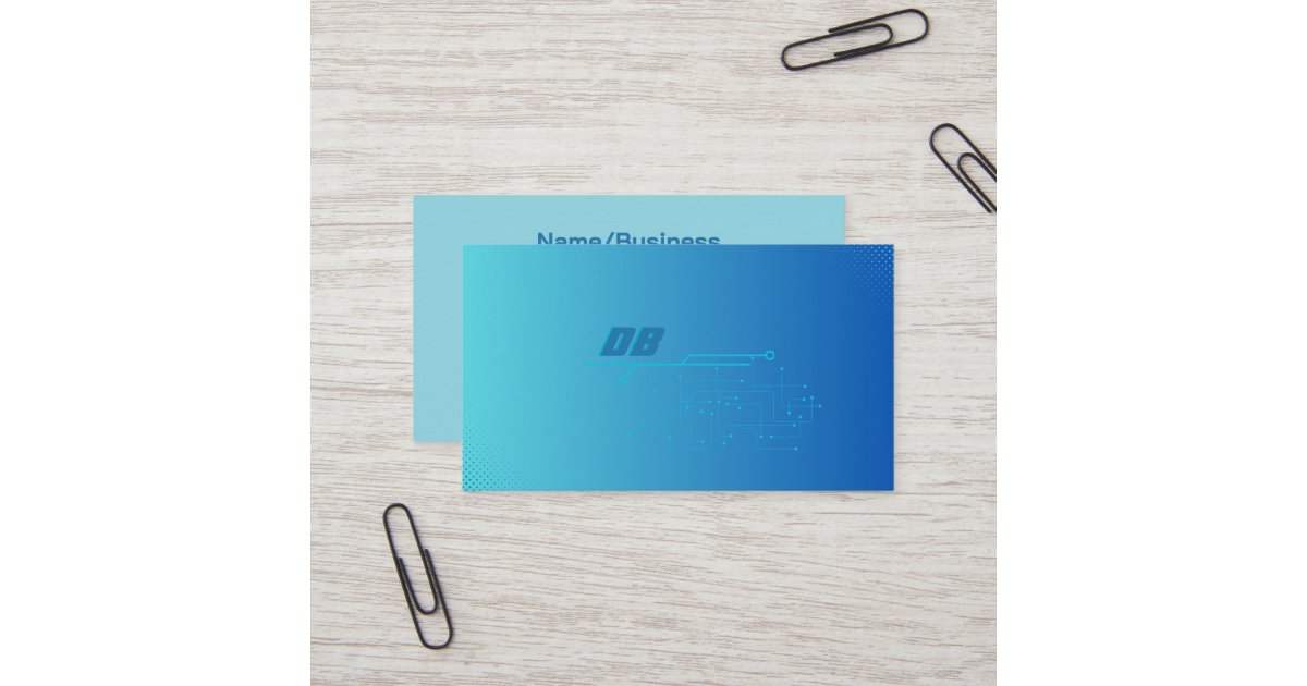 Tech Style Business Card | Zazzle