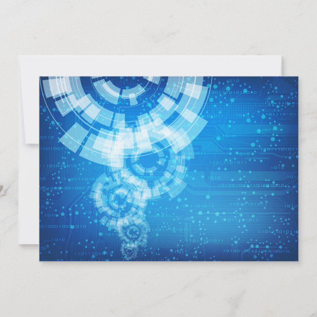 tech style invitation | Zazzle