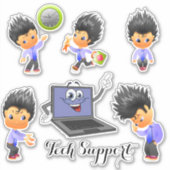 Tech Support Sticker | Zazzle
