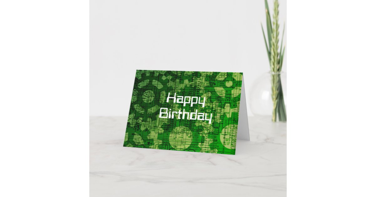 Tech Themed Birthday Card | Zazzle