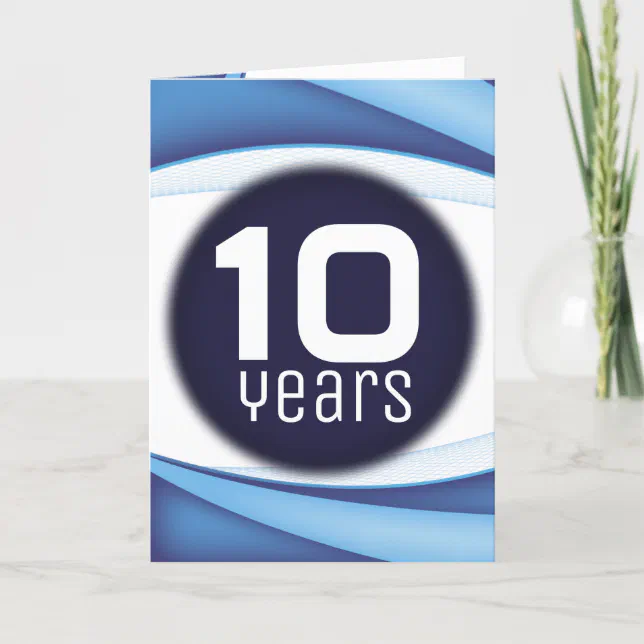 Tech wave custom years employee anniversary award card | Zazzle