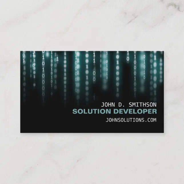 Tech Wiz Business Card | Zazzle