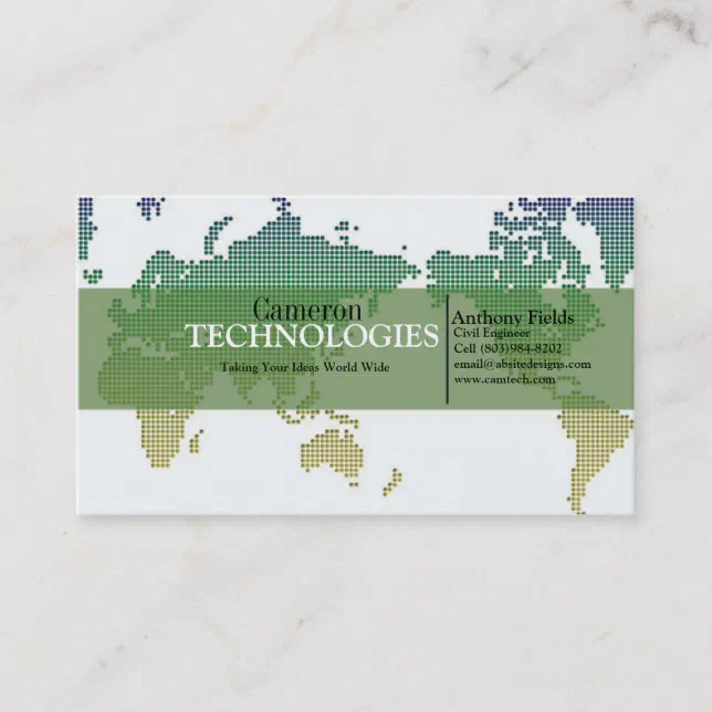 Tech World Business Card | Zazzle