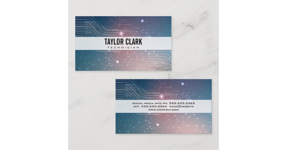 Techie Background Business Card | Zazzle