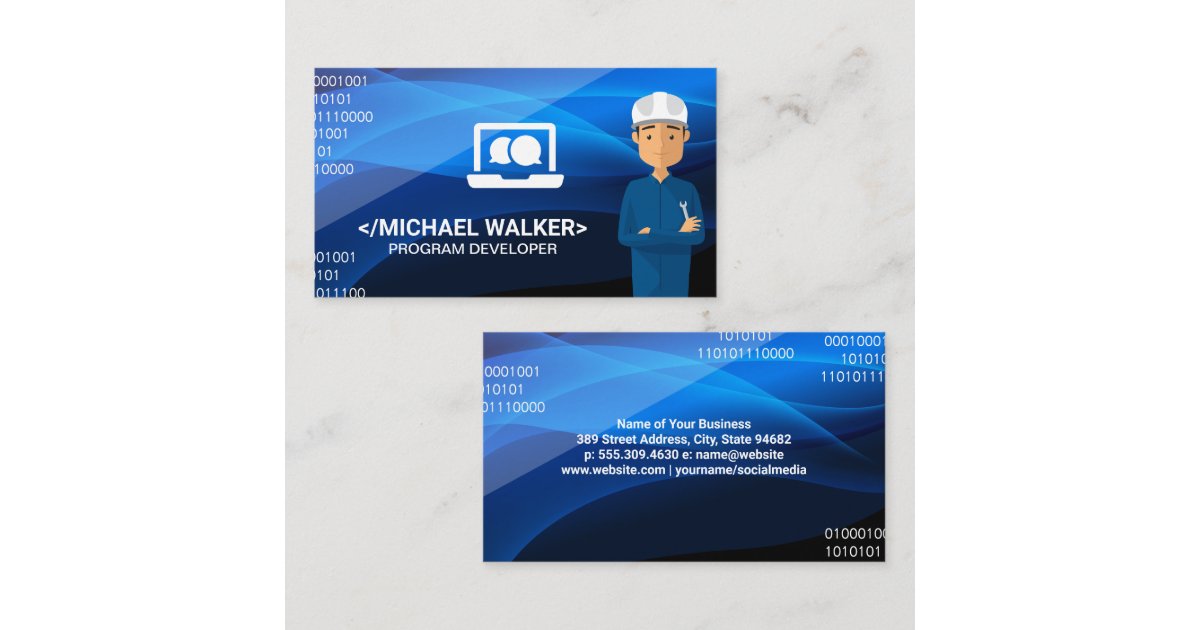Techie Engineer | Software Code Business Card | Zazzle