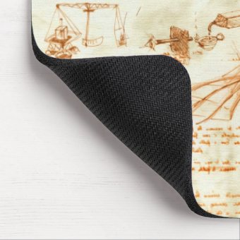 Technical drawing & sketches by Leonardo Da Vinci Mouse Pad | Zazzle