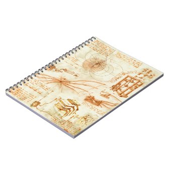 Technical drawing & sketches by Leonardo Da Vinci Notebook | Zazzle