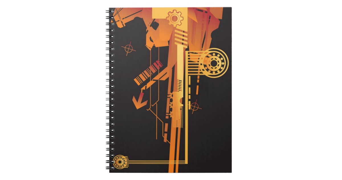 Technical halftone background 6 notebook | Zazzle