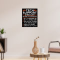 Technical Support Checklist Computer IT Programmer Poster | Zazzle