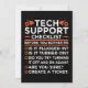 Technical Support Checklist Computer IT Programmer Thank You Card | Zazzle