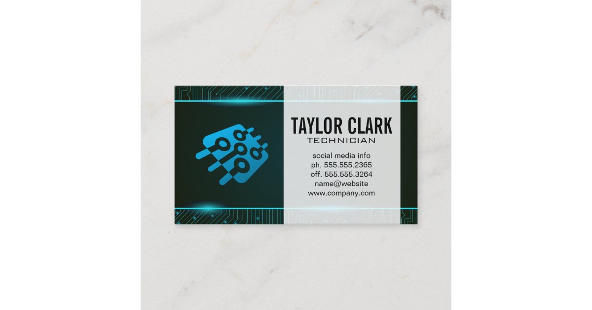Technician | Microchip Business Card | Zazzle