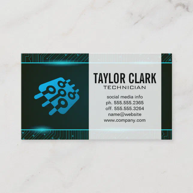 Technician | Microchip Business Card | Zazzle