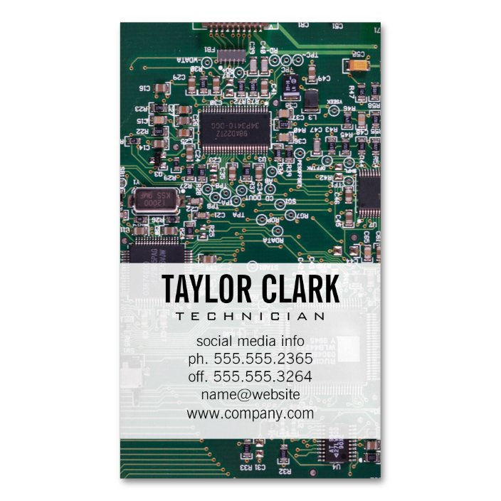 Technician | Software Engineer Business Card Magnet | Zazzle.com