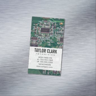 Technician | Software Engineer Business Card Magnet | Zazzle