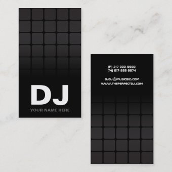 Techno Gradient DJ Business Cards | Zazzle