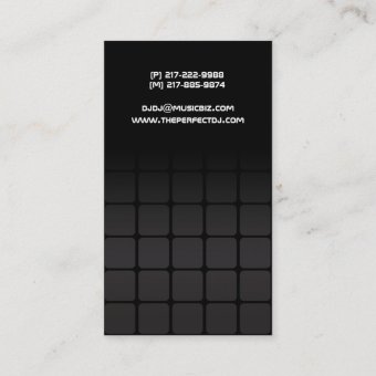 Techno Gradient DJ Business Cards | Zazzle