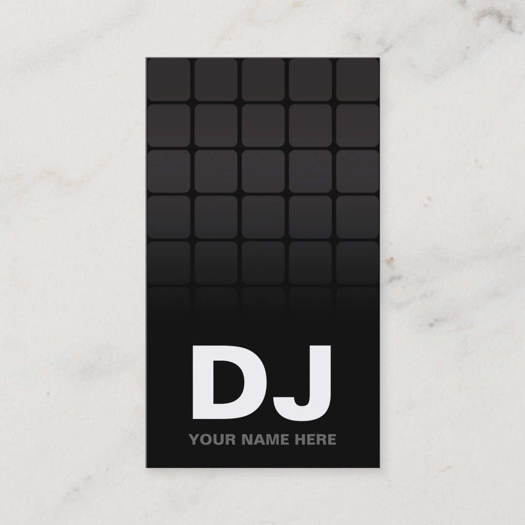 Techno Gradient DJ Business Cards | Zazzle