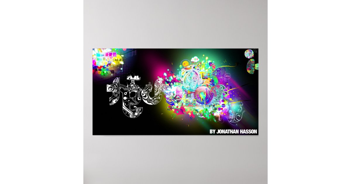 Techno Poster | Zazzle