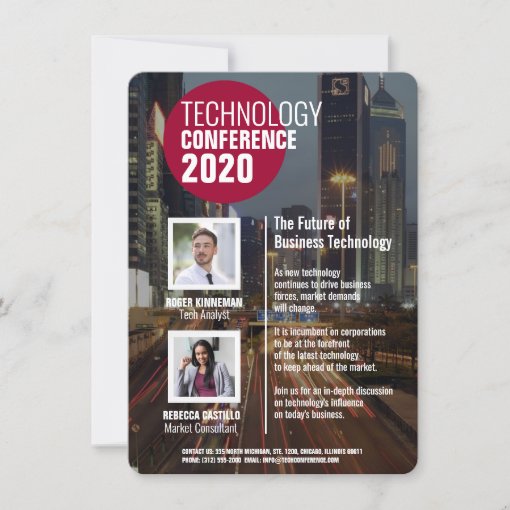 Technology Business Conference Invitation | Zazzle