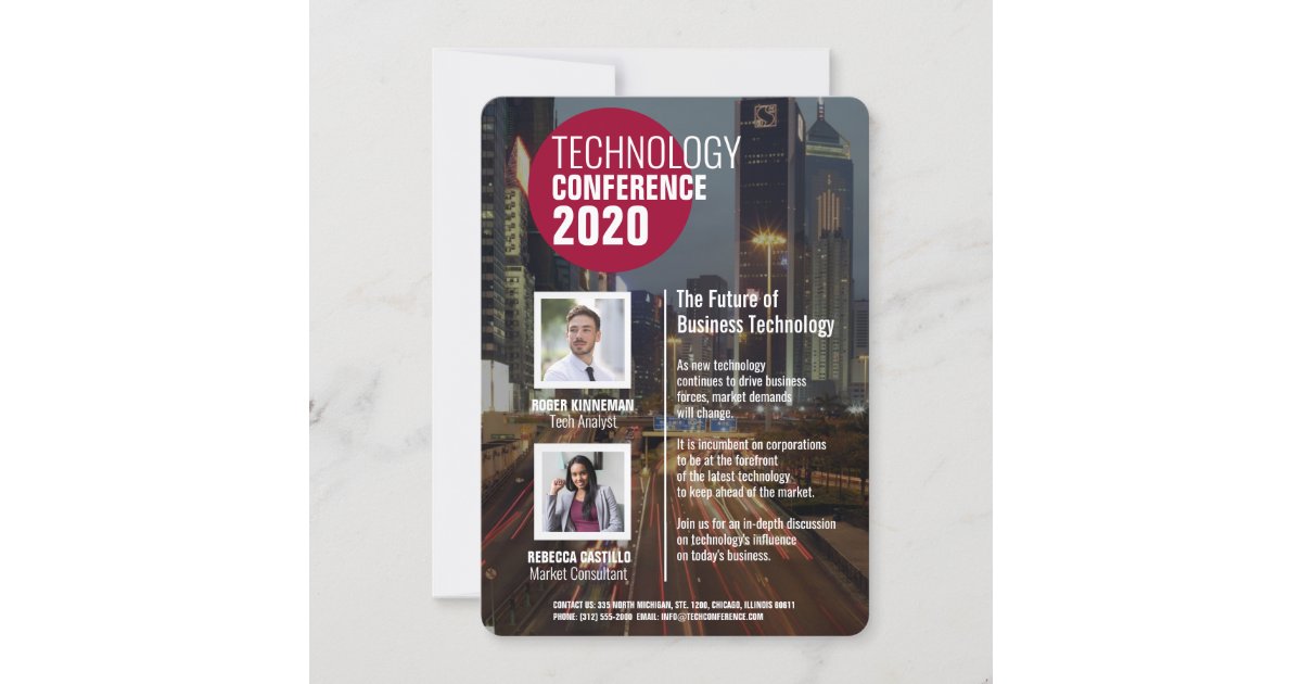 Technology Business Conference Invitation | Zazzle