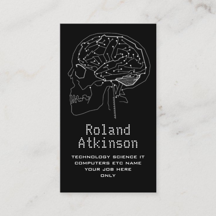 technology computing circuit brain business card | Zazzle
