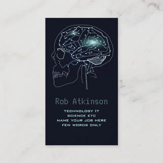 technology computing circuit brain business card | Zazzle