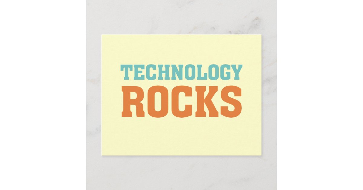 Technology Rocks Postcard | Zazzle