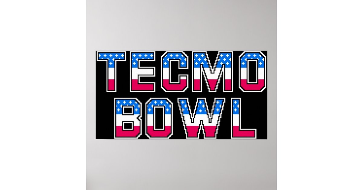 Tecmo Bowl Logo Poster | Zazzle