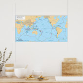Tectonic Plates and Movement Vectors World Map Poster | Zazzle