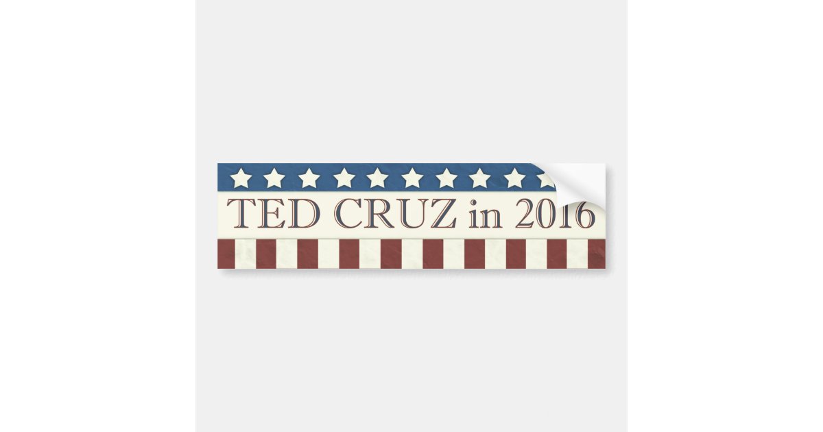 Ted Cruz President 2016 Stars Stripes Bumper Sticker | Zazzle