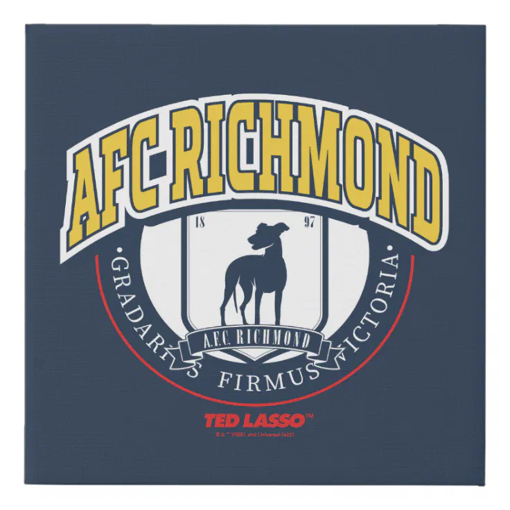 Ted Lasso Afc Richmond Athletic Circle Badge Faux Canvas Print Zazzle