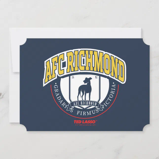 Ted Lasso | AFC Richmond Athletic Circle Badge Note Card | Zazzle