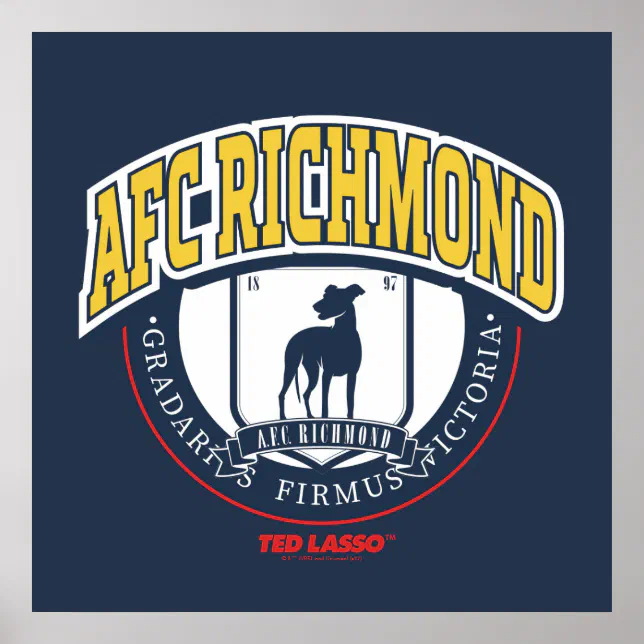 Ted Lasso | AFC Richmond Athletic Circle Badge Poster | Zazzle