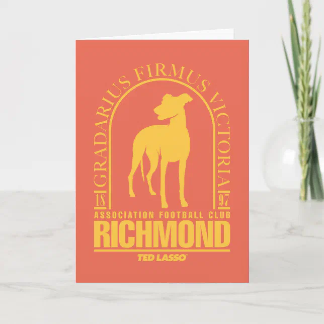 Ted Lasso | AFC Richmond Gold Arched Logo Card | Zazzle