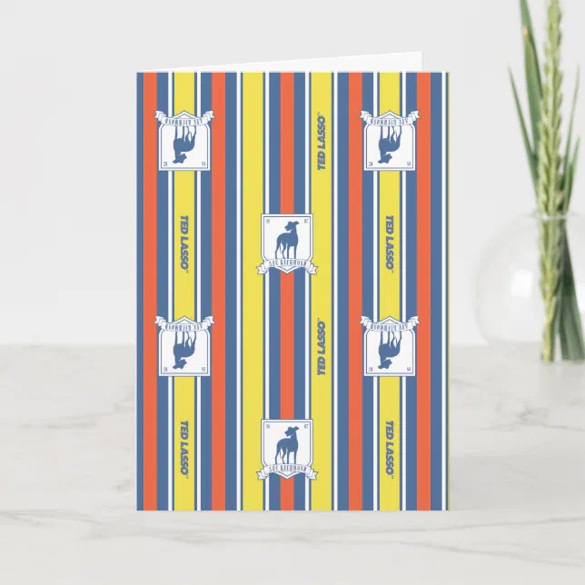 Ted Lasso | AFC Richmond Logo Stripe Pattern Card | Zazzle