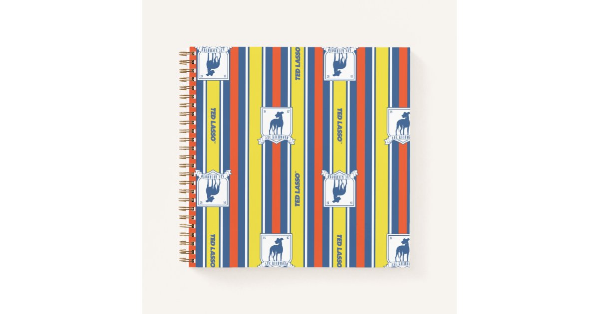 Ted Lasso | AFC Richmond Logo Stripe Pattern Notebook | Zazzle