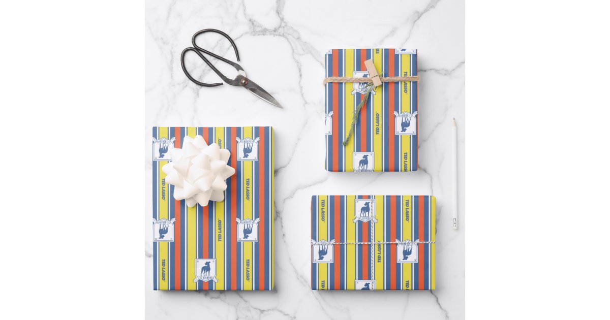 Ted Lasso | AFC Richmond Logo Stripe Pattern Wrapping Paper Sheets | Zazzle