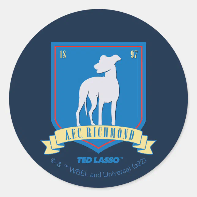 Ted Lasso | AFC Richmond Team Logo Classic Round Sticker | Zazzle