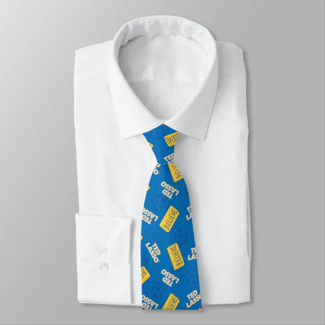 Ted Lasso | Believe Sign and Ball Toss Pattern Neck Tie | Zazzle