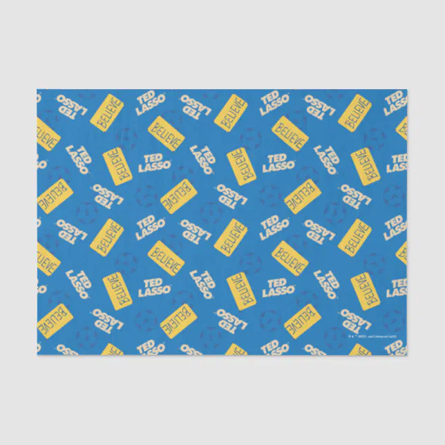Ted Lasso | Believe Sign and Ball Toss Pattern Tissue Paper | Zazzle